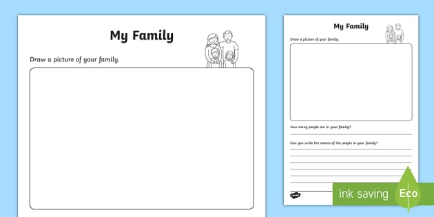 * NEW * All About My Family Activity Sheet - Myself, Oral