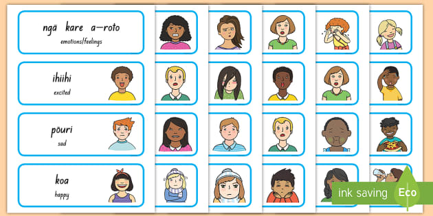 Emotion Words Cards English/Te Reo Māori (teacher made)