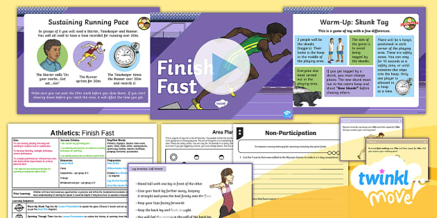 Sprinting - Year 4 PE Athletics Lesson (teacher made)