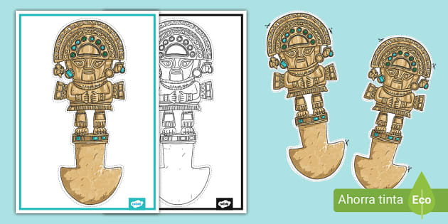 Tumi de oro para recortar | Materiales de Personal Social