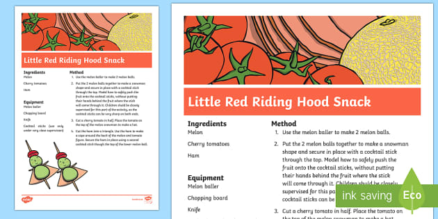 Little Red Riding Hood Recipe (teacher made)