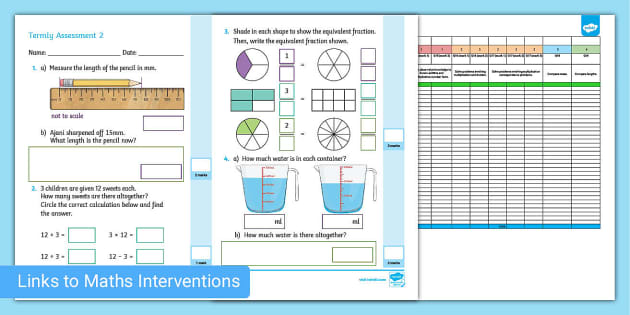 Term 2 Maths Assessment Sheets For Year 3 | Twinkl - Twinkl