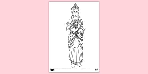 FREE! - Parvati Colouring Sheet | Colouring Sheets - Twinkl