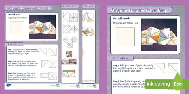 Origami Fortune Teller Craft (teacher made) - Twinkl