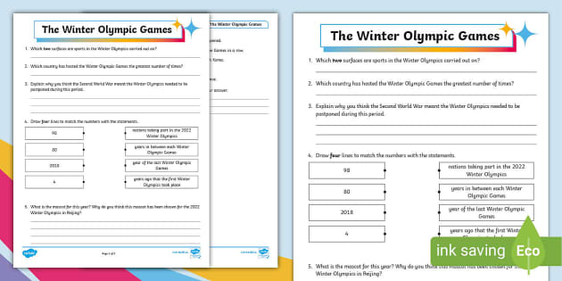 Winter Olympics 2022 Quiz (teacher made) - Twinkl