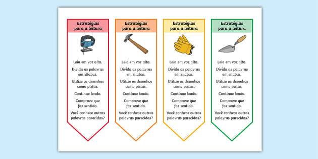 Estratégias para a leitura - Marcador de livros