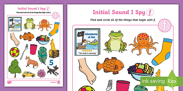 Initial Sounds I Spy Activity: Letter f (teacher made)