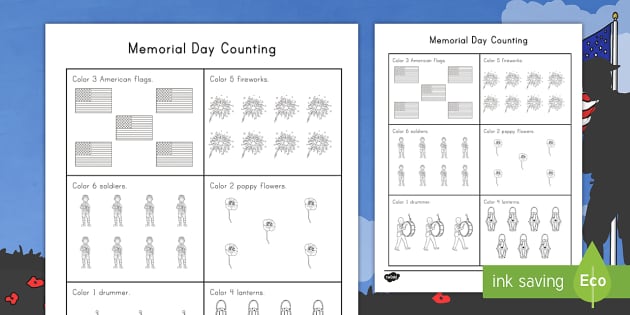 Memorial Day Counting | Twinkl USA Resources (teacher made)