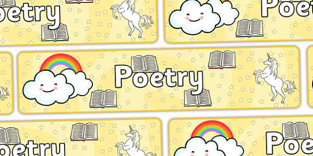 FREE! - Poetry Display Banner - Display banner, poetry, poem, literacy
