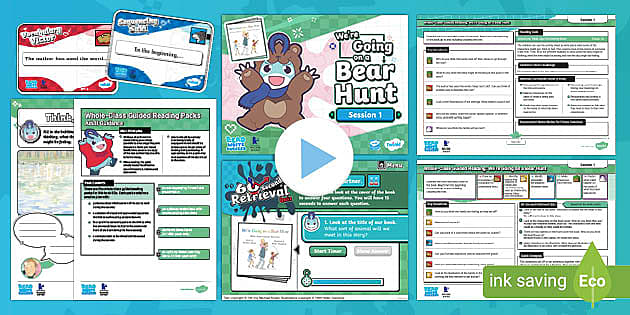FREE! - We're Going on a Bear Hunt Whole-Class Guided Reading Pack 1 ...