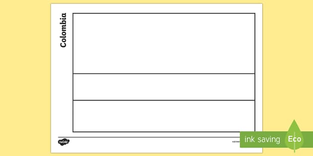 Colombia A4 Colouring Flag (teacher made) - Twinkl