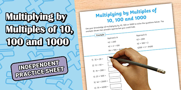 👉 Multiplying by Multiples of 10, 100 and 1000 Worksheet - KS2