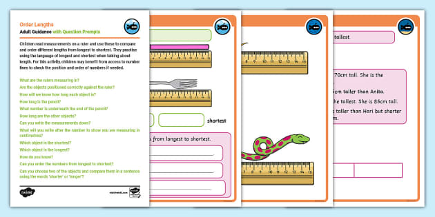 👉 White Rose Maths Supporting Order Lengths Year 2 Mastery