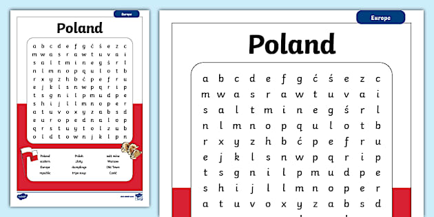 Poland Word Search (profesor hizo) - Twinkl