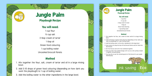 Jungle Palm Playdough Recipe (Lehrer gemacht) - Twinkl