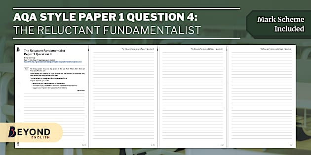 AQA English Language Paper 1 Question 4: The Reluctant Fundamentalist ...