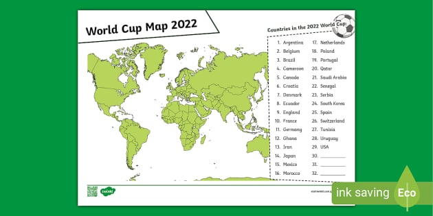 World Cup 2022 Map (teacher made)