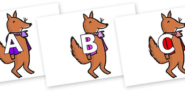 FREE! - A-Z Alphabet on Small Fox 2 to Support Teaching on Fantastic Mr Fox
