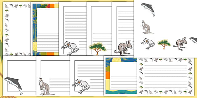 The Kangaroo and the Porpoise Page Borders Pack - Twinkl