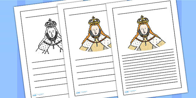 Elizabeth I Writing Frame (Hecho por educadores) - Twinkl