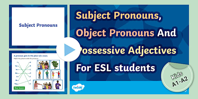 Esl Pronouns Online Lesson öğretmen Yaptı Twinkl