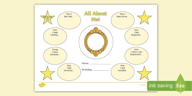 All About Me - Being Me Activity Sheet (teacher made)