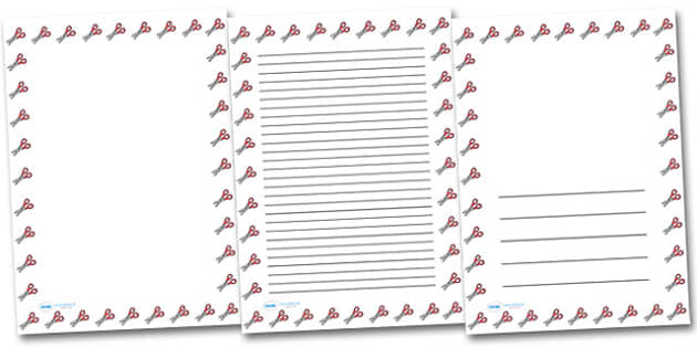 FREE! - Scissors Portrait Page Borders- Portrait Page Borders