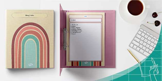 Muted Rainbow | Personalised Binder Pack (teacher made)