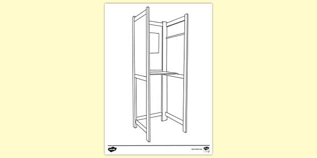 FREE! - Polling Booth Colouring Sheet | Colouring Sheets