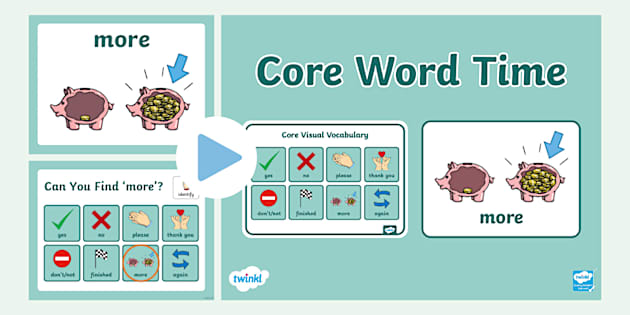 Core Word Powerpoint - More (teacher made) - Twinkl