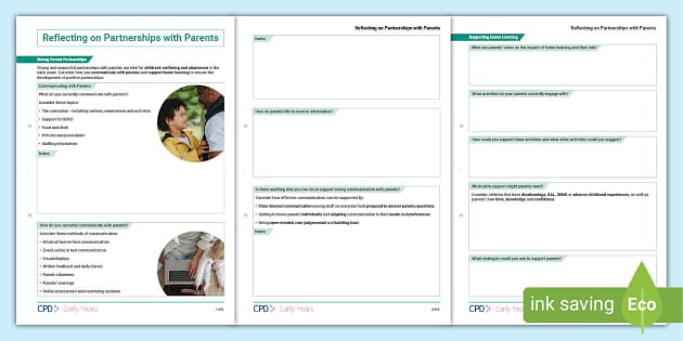 Reflecting on Parent Partnerships | EYFS | CPD | Twinkl