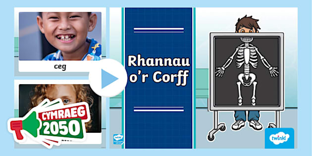 Pŵerbwynt Rhannau o'r Corff (professor feito) - Twinkl