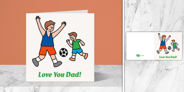 Football Father's Day Card | Twinkl Party (teacher made)