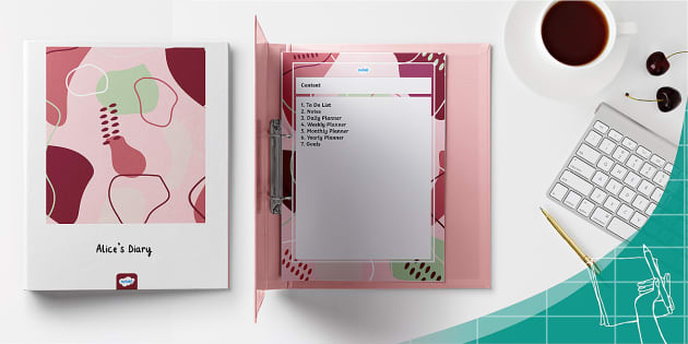 Pink Abstract | Personalised Binder Pack (teacher made)