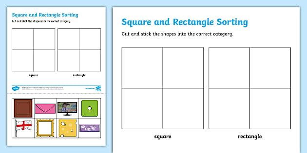 👉 Square and Rectangle Sorting Worksheet (teacher made) 👉 Square and Rectangle Sorting Worksheet (teacher made)