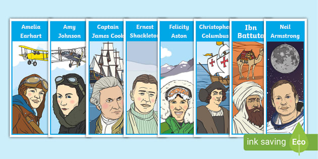 Significant Explorers Bookmarks (teacher made)