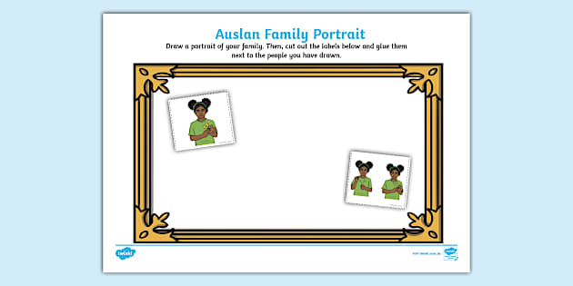 Auslan Family Portrait with Labels (Northern) (Teacher-Made)