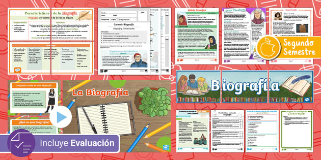 Pack Lenguaje 5º y 6º - Biografía (teacher made) - Twinkl