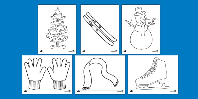 twinkl winter coloring pages