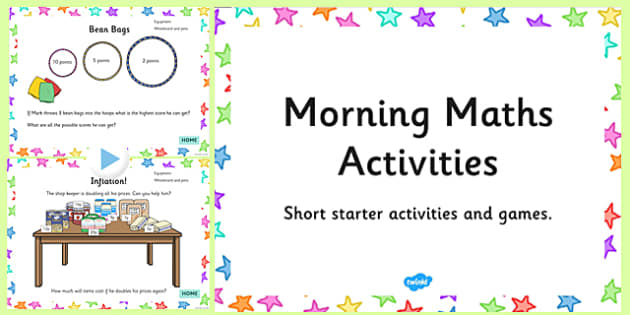 Maths Starter of the Day - Morning Activities PowerPoint for KS1
