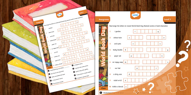 World Book Day Anagram Puzzle - Twinkl - Kids Puzzles