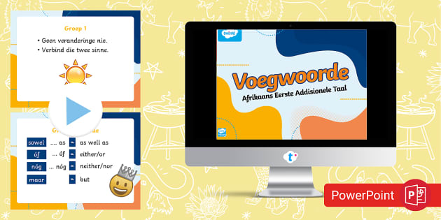Voegwoorde PowerPoint (l'enseignant a fait) - Twinkl