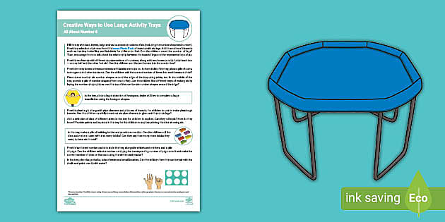 👉 EYFS Creative Ways to Use Large Activity Trays: All About Number 6