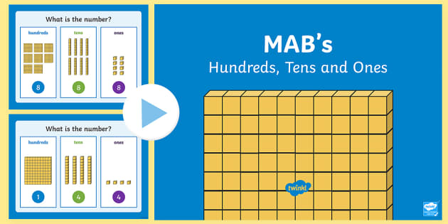 Place Value MAB's Hundreds, Tens and Ones PowerPoint