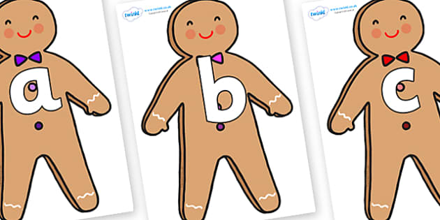 Phoneme Set on Gingerbread Man (teacher made) - Twinkl