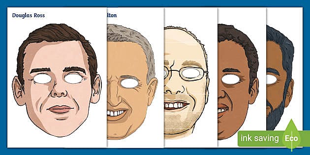 Scottish Parliament Elections Party Leader Role Play Masks