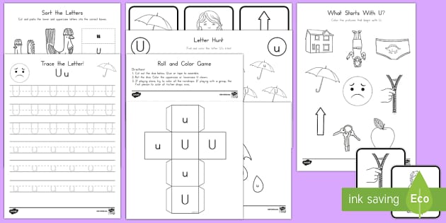 Letter U Activity Pack (teacher made)