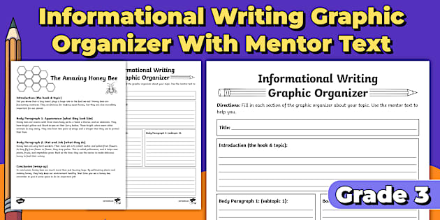 Informational Writing Graphic Organizer With Mentor Text