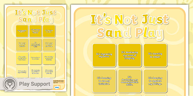It's Not Just Sand Play Meta-Skills Poster (teacher made)