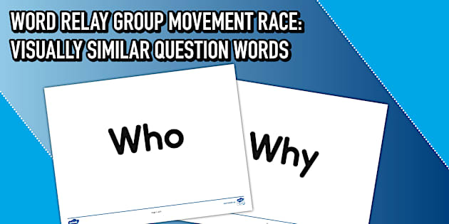 Word Group Movement Race: Visually Similar Question Words